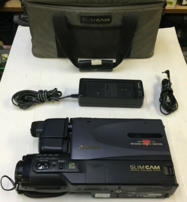 SHARP VHS SLIMCAM VL-L62U CAMCORDER 12X FREE RANGE WITH BAG, CHARGER NO ...