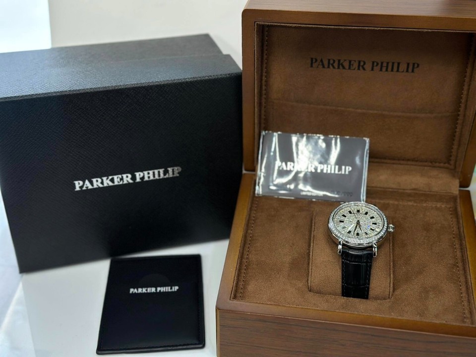 Parker Philip Automatic Diamond Limited Edition 999 Watch (Silver) | eBay