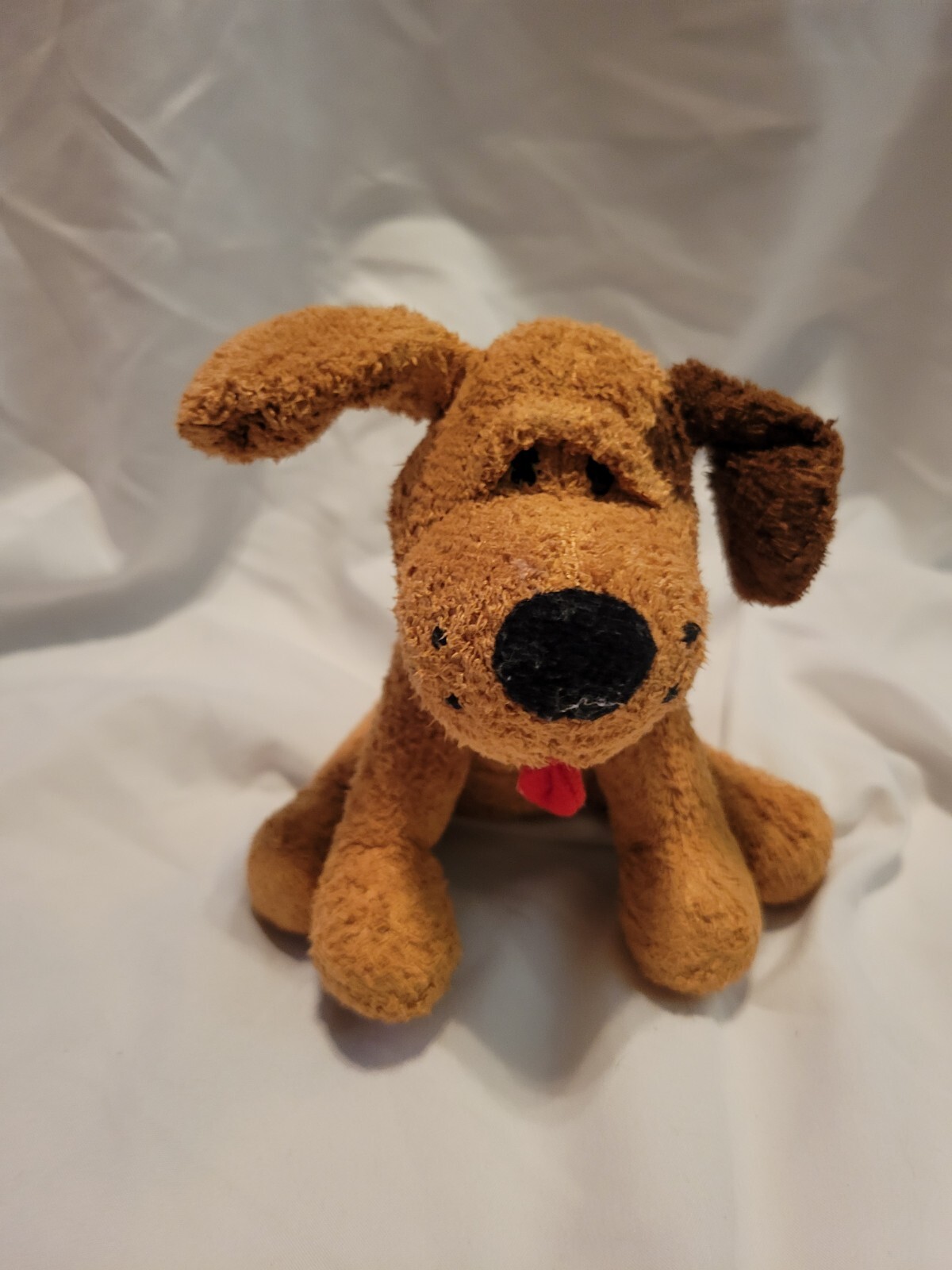 Russ Pets Plush Bean Bag Chamois Beanie RARE 5" Snaps Puppy Dog Brown ...