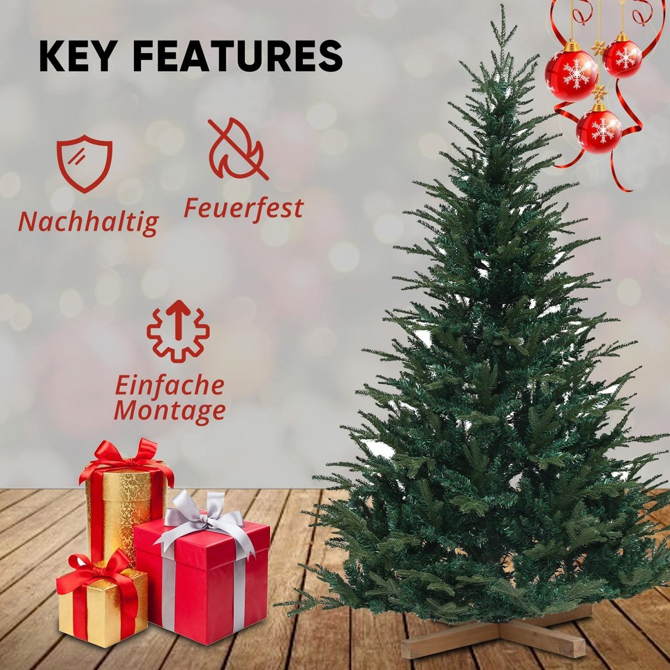 Urhome Künstlicher Weihnachtsbaum Christbaum Dekobaum PVC Kunstbaum ...