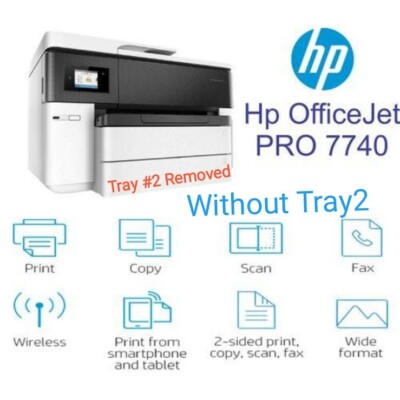 Factory RB HP OfficeJet Pro 7740 Printer Tray#2 Removed No Inks ***READ ...