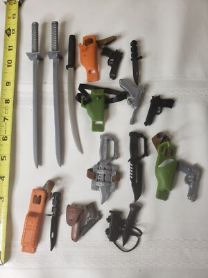 G.I. Joe weapons lot 12" action figures Knives Sheaths Pistols Holsters ...