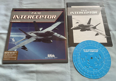 F/A-18 INTERCEPTOR - Commodore Amiga Computer Video Game Sleeve & Documents ONLY | eBay