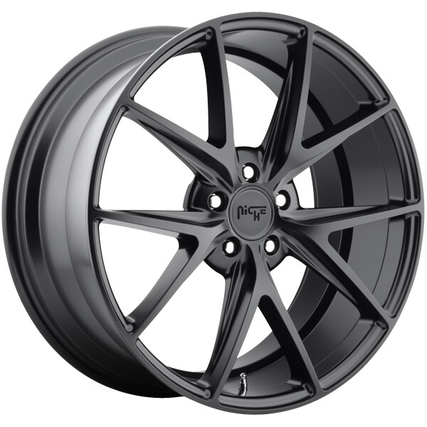 (Set of 4) Niche M117 Misano 17x8 5x100 +40mm Satin Black Wheels Rims ...