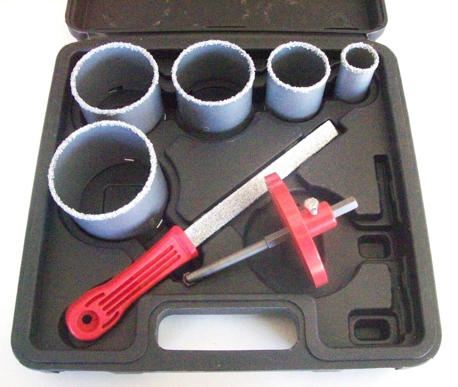 8pc ATE PRO PROFESSIONAL TUNGSTEN CARBIDE GRIT HOLE SAW SET 1-5/16 - 3 ...