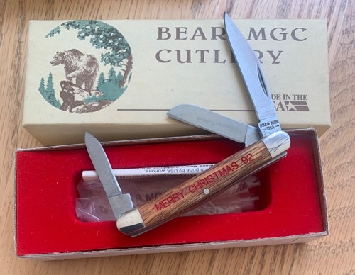 BEAR MGC CUTLERY CHRISTMAS STOCKMAN KNIFE NEVER USED IN BOX ST | eBay