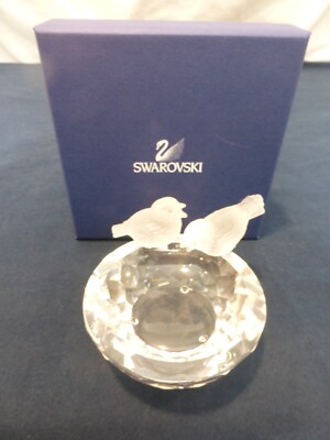Swarovski Crystal Bird Bath & Two Frosted Birds [With Original Box] | eBay