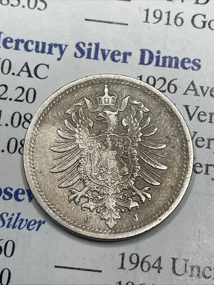 1888 J Germany Deutsches Reich 10 Pfennig Coin 1.436 Million Mintage ...