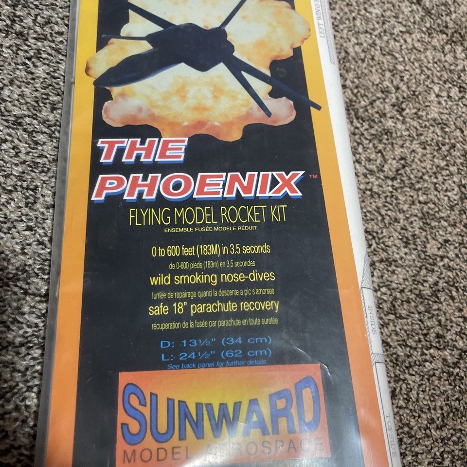 Sunward The Phoenix Rocket Fighter Flying Model Rocket Kit - Sealed ...