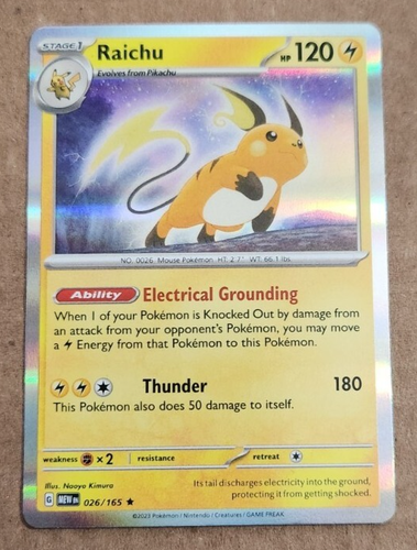Pokemon TCG - Raichu 026/165 - Holo Rare Card - Scarlet & Violet 151 | eBay