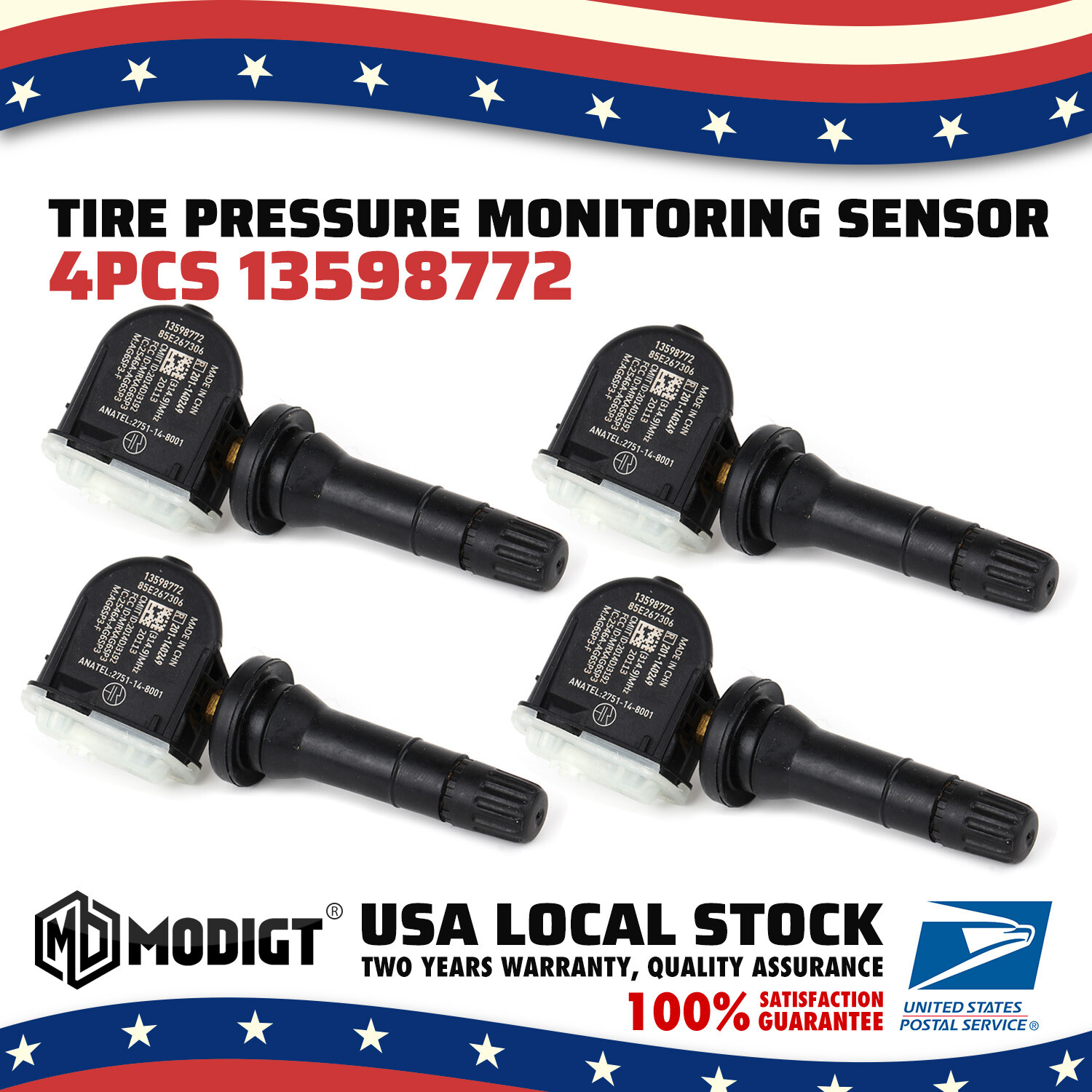 TPMS Tire Pressure Monitoring Sensor 13598772 For Chevrolet GMC Buick ...