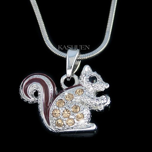 Cute ~Brown Squirrel~ Acorn Chipmunk made with Swarovski Crystal Animal ...