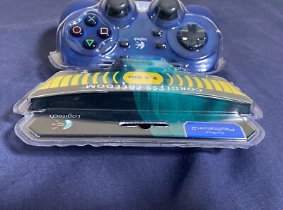 PS2 Blue Logitech Wireless Cordless Precision Controller NEW FACTORY ...