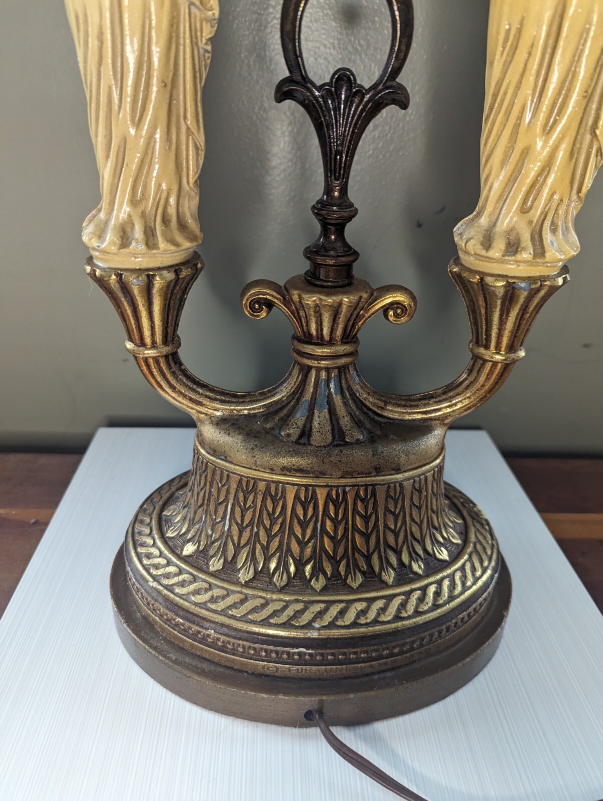 vintage Classic antique Two ladies table lamp used (Works) | eBay