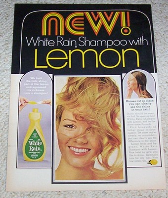 1970 print ad - Toni White Rain SEXY Girl hair vintage Gillette shampoo ...