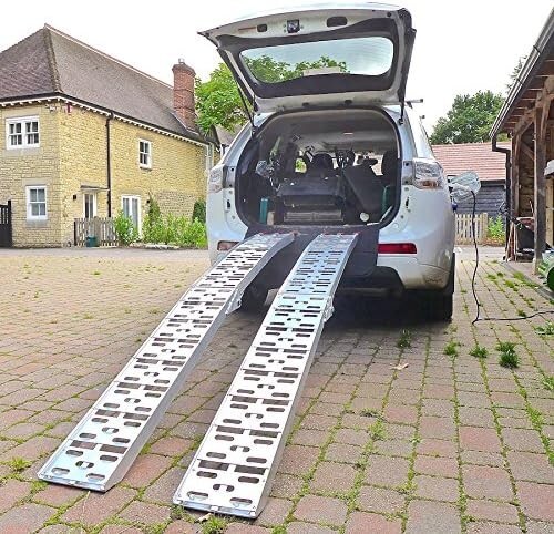 Pair Of Aluminium Loading Ramps For Golf Cart Mobility Scooter Quad ...