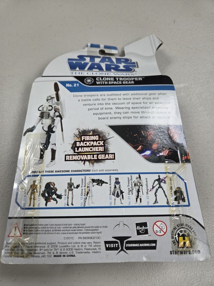 Hasbro 2008 Star Wars The Clone Wars Clone Trooper w/ Space Gear SEE ...