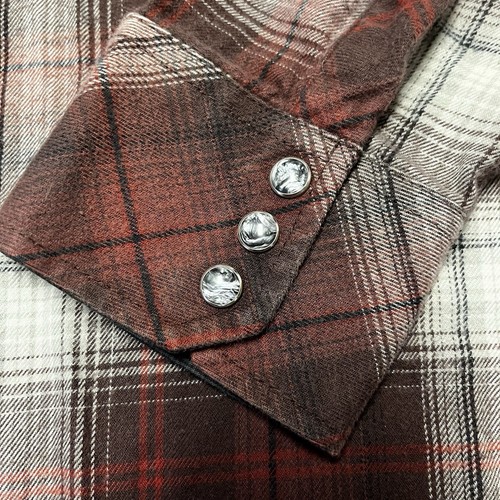 Kuhl Lowdown Men's Large Brown Plaid Pearl Snap Button Up Flannel Shirt ...