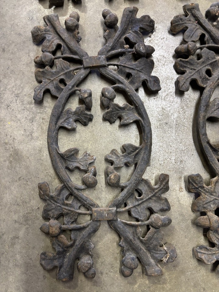 Vintage Cast Iron Oak Leaf Acorn 17” Architectural Pieces Porch Rail ...