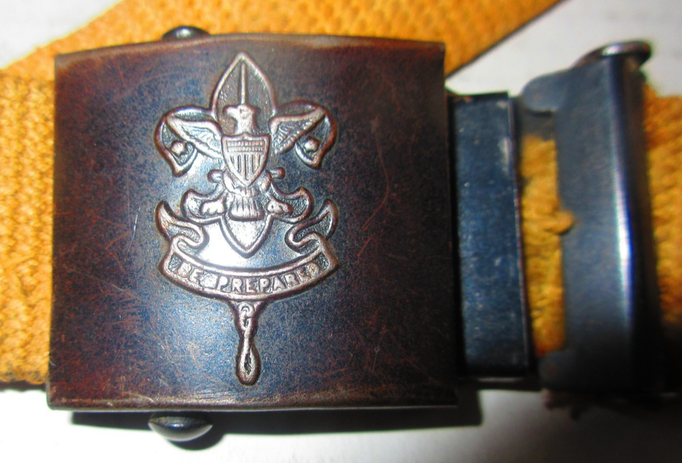 PRE-WW2 BOY SCOUT COMPASS GAME INTACT & BOY SCOUT WEB BELT W/STEEL ...