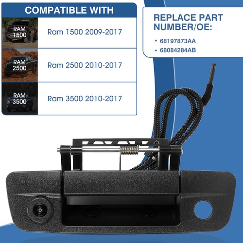 68197873AA Tailgate Handle Backup Camera For 2009-2017 Dodge Ram 1500 ...
