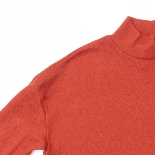 Pep & Co Womens Orange High Neck Polyester Blend Jumper Size 8 | eBay UK