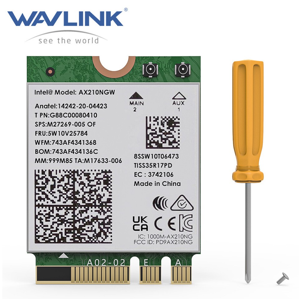 Wifi 7/6 Card Intel BE200 AX210 M.2 Network Adapter for Windows 10/11 M ...