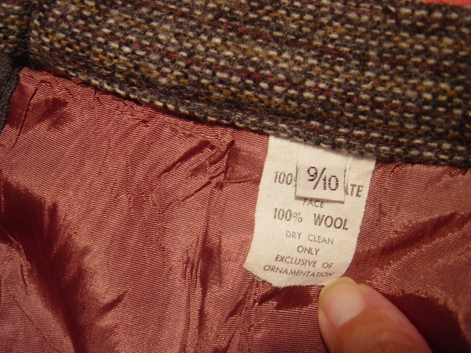 WOMEN'S "RASPINI" LINED 2 PC WOOL SUIT, BLAZER & SKIRT GRAY SIZE 9/10 ...