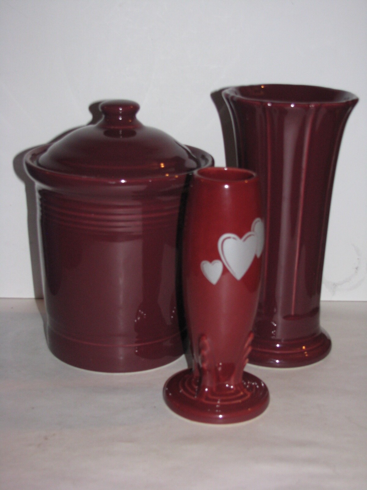 Fiestaware, Small Canister w /lid, Fiesta, Claret, VERY RARE, NOP | eBay