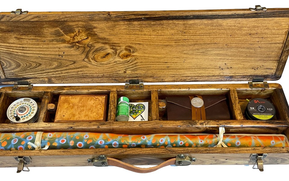 Two-Hearted Fly Rod Case with Rod, Reel, & Fly Box (4wt. 8’6″ 4 pc) | eBay