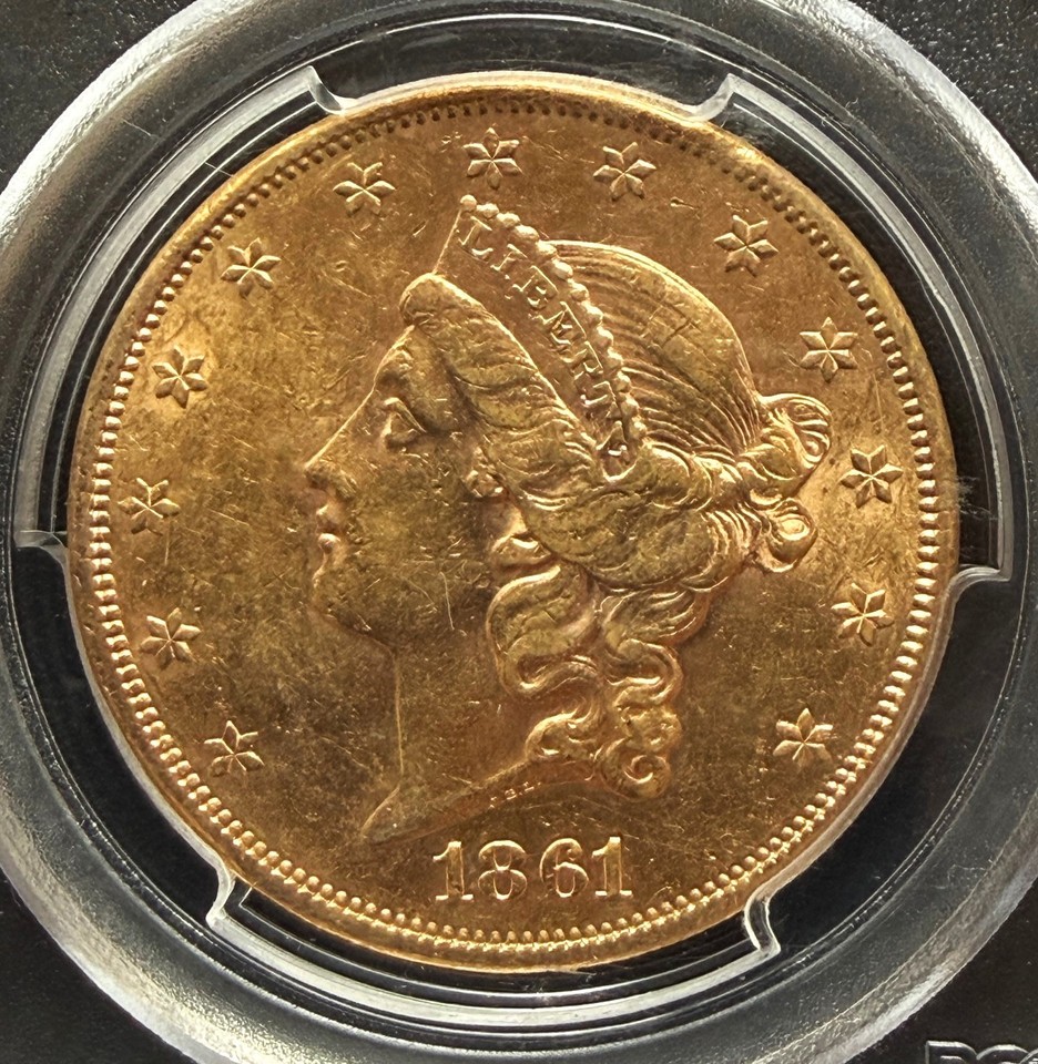 1861 $20 Gold Double Eagle Graded AU58 by PCGS | eBay