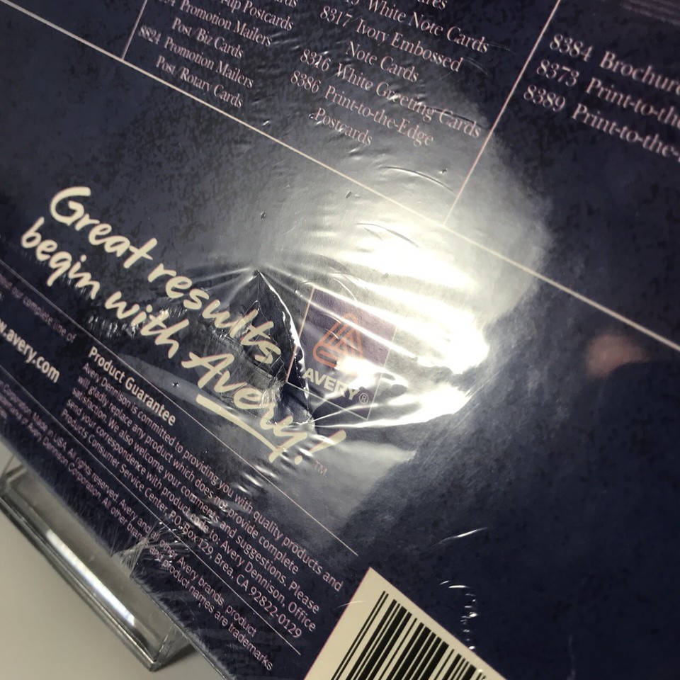 Avery 8317 Embossed Ivory Note Cards - 60 Cards + 60 Envelopes 4 1/4" x ...