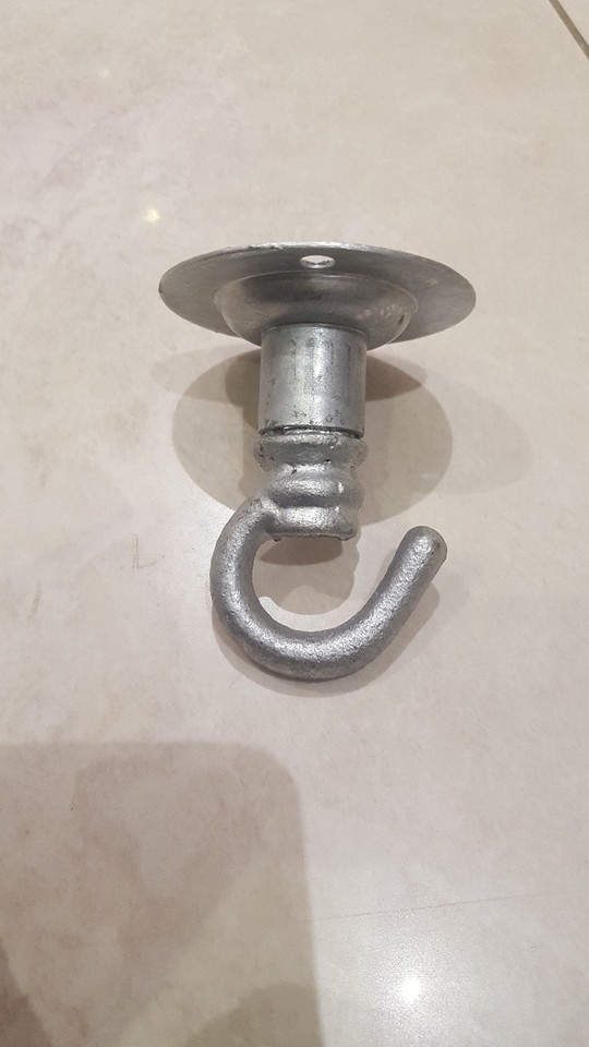 3 x industrial Ceiling Hook Light retro Galvanised Conduit ceiling rose ...