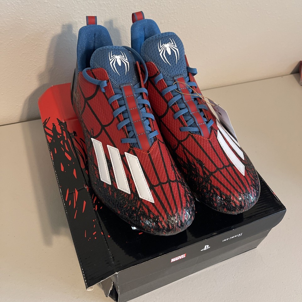 Adidas x PlayStation Adizero 12.0 SpiderMan Football Cleats Mens size ...