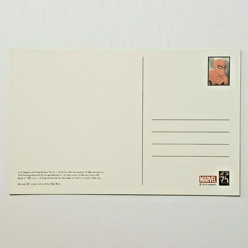 Human Torch Postcard Marvel Art of Alex Ross Avengers Fantastic Four | eBay