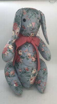 Vintage Floral Handmade Bunny Rabbit Stuffed Easter Buttons on Arms & Legs 12 in | eBay