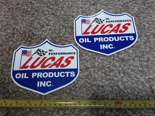 Lot of 2 Lucas Racing Oil Decals Stickers Nascar NHRA Contingency Style ...