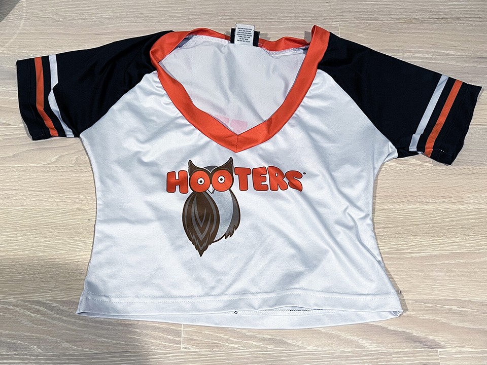 HOOTERS WingHouse Uniform Tank Top Shorts Pantyhose Socks Name Tag ...