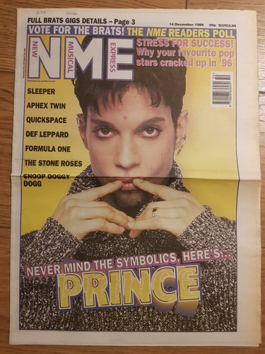 NME 14 décembre 1996 Prince Sleeper Aphex Twin Def Leppard Formula one ...