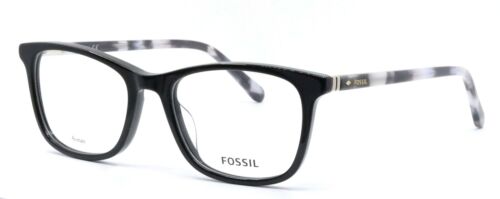 FOSSIL 7085 807 Black Modified Square Womens Eyeglasses Frames 50-18 ...