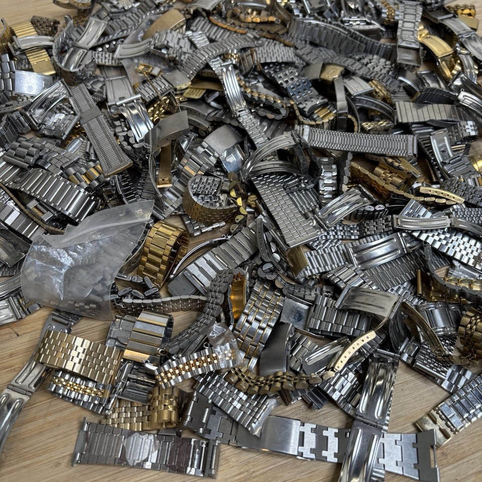 9+ Lbs Vintage Stainless Bracelet Band Watch Lot Junk Parts - Seiko ...