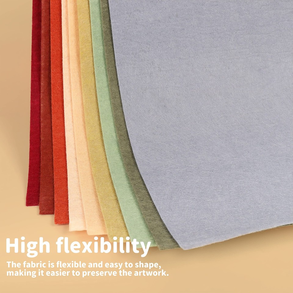 9 PCS 8x35Inch Large Fall Stiff Felt Sheet Bundle for Crafts DIY Sewing ...