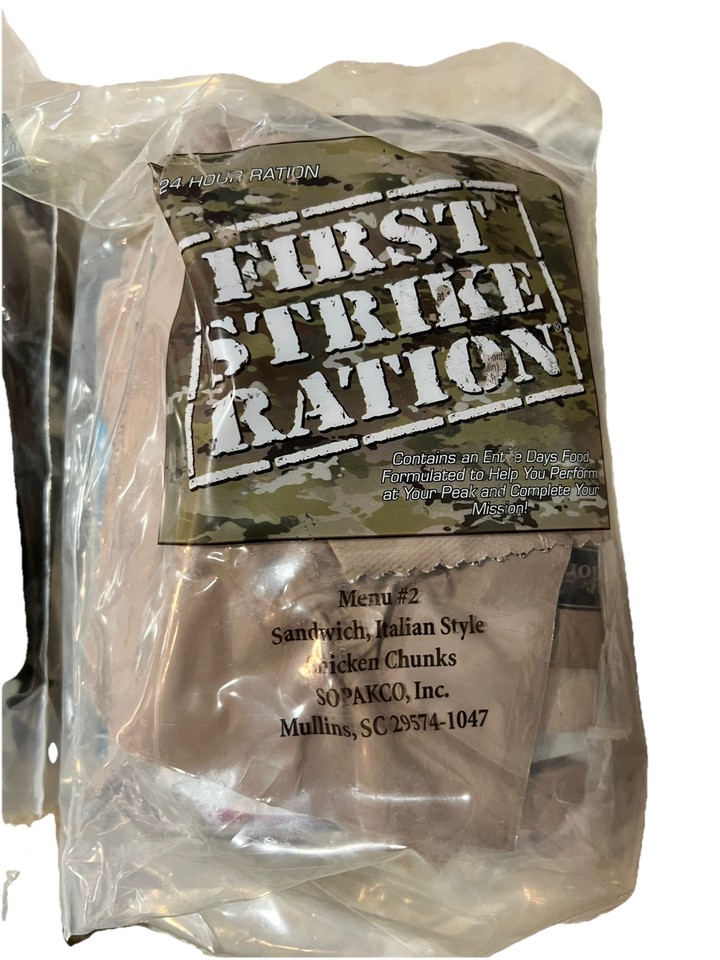 First Strike Ration MRE 24hr Supply Single Meal Ready To Eat 1 ASSORTED ...