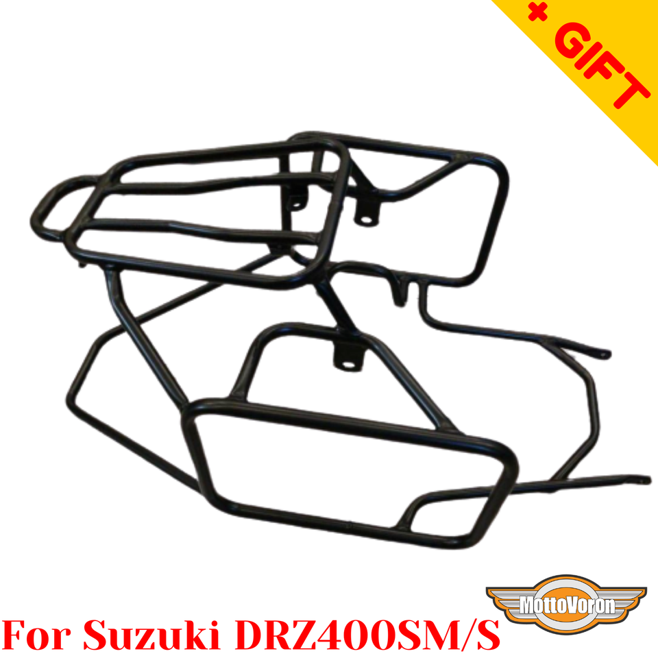 For Suzuki DRZ 400 SM rack luggage system side carrier DRZ400S, Bonus ...