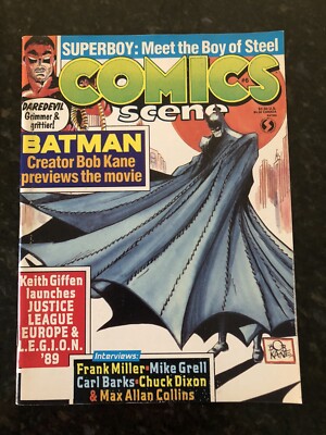 COMICS SCENE MAGAZINE #6 FROM 1989 Bob Kane BATMAN COVER AWESOME ...
