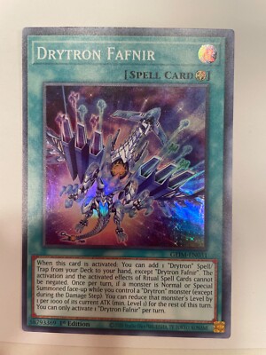 Yugioh! Drytron Fafnir - GEIM-EN031 - Super Rare - 1st Edition Near ...