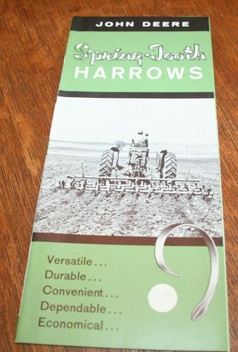 John Deere Spring-Tooth Harrows Brochure 1960 | eBay
