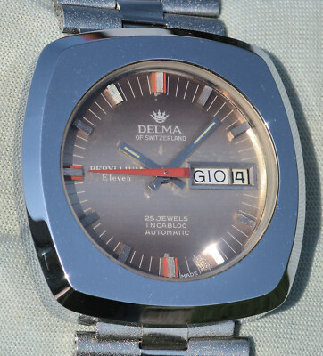 Beautiful Delma Vintage Steel Automatic Watch in Excellent Condition ...