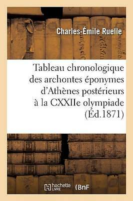 Tableau Chronologique Des Archontes Eponymes d'Athenes Posterieurs A La ...