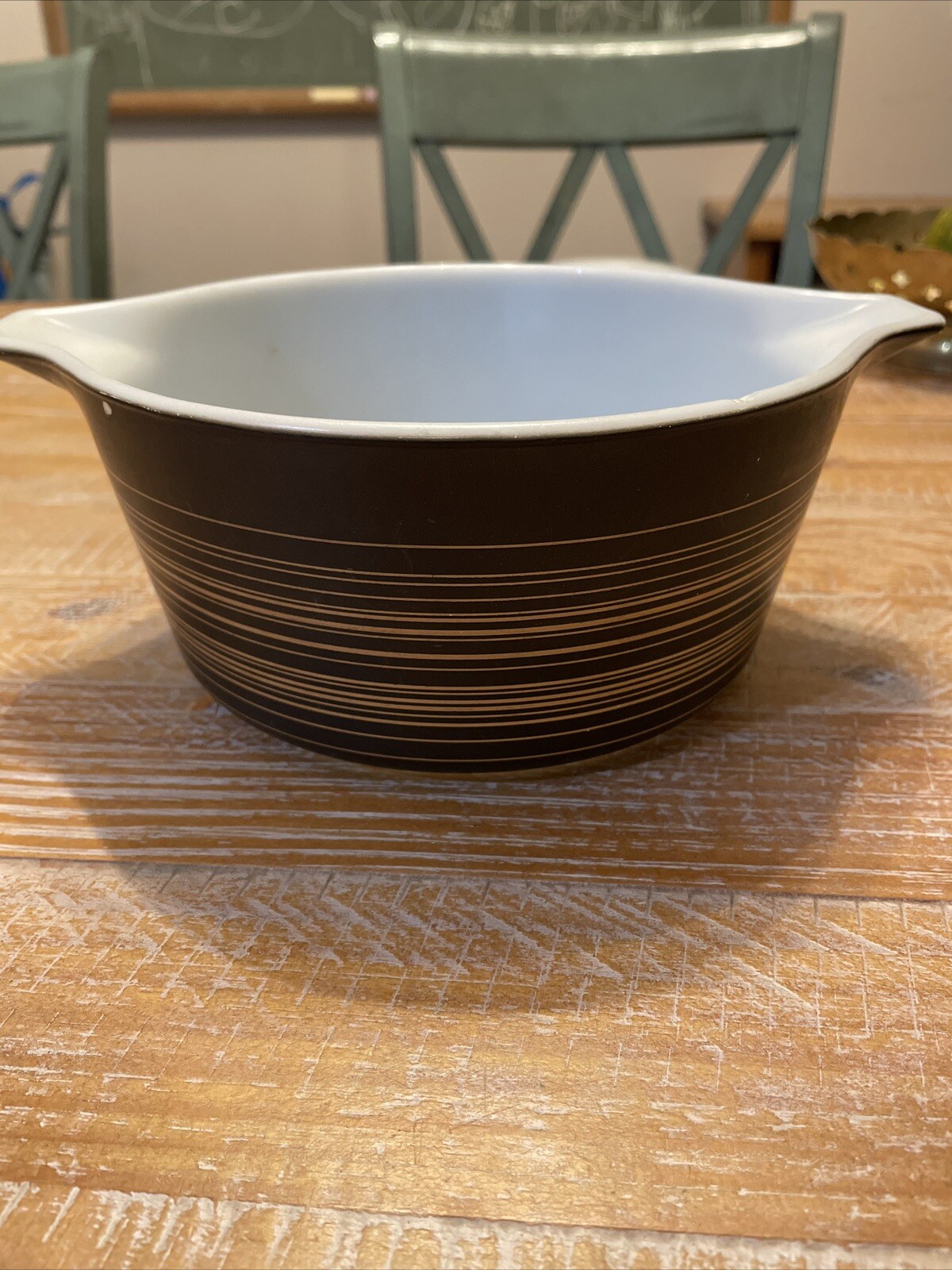 Pyrex Terra Black Stripes Casserole 474-b No Lid | eBay